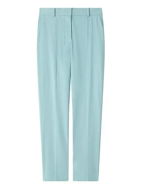 JOSEPH Slim-fit Mid-rise Trousers - Chambray