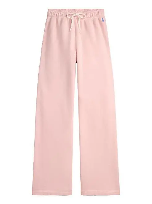 Polo Ralph Lauren Logo-embroidered Wide-leg Jogging Bottoms - Pink Sand