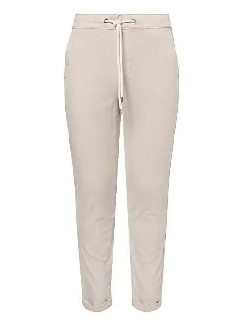 Paige Tapered-leg Stretch-woven Trousers - Fresh Oyster