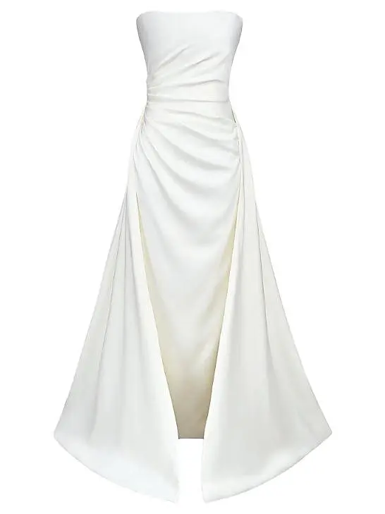 House Of Cb Sabrina Strapless Satin Bridal Gown - Ivory