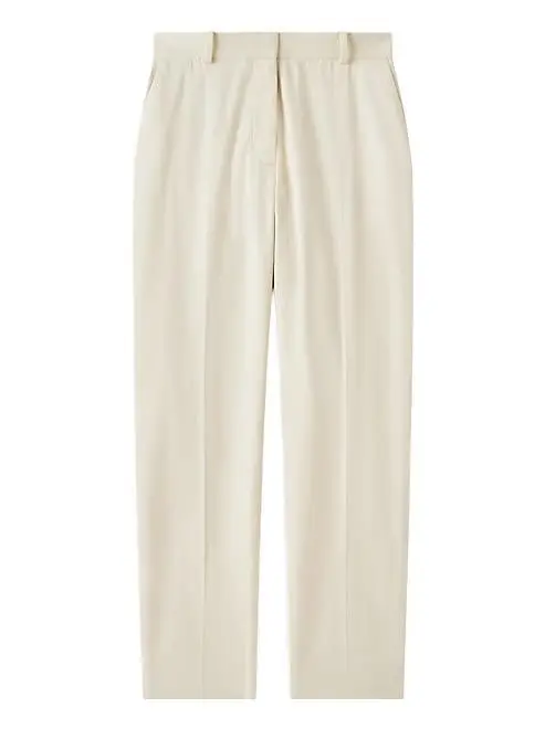 JOSEPH Coleman Stretch-cotton Trousers - Marble