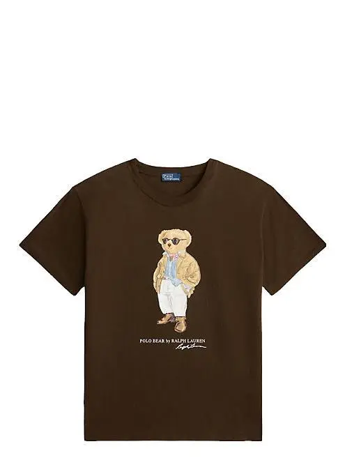 Polo Ralph Lauren Polo Bear Regular-fit Cotton-jersey T-shirt - Dark Brown