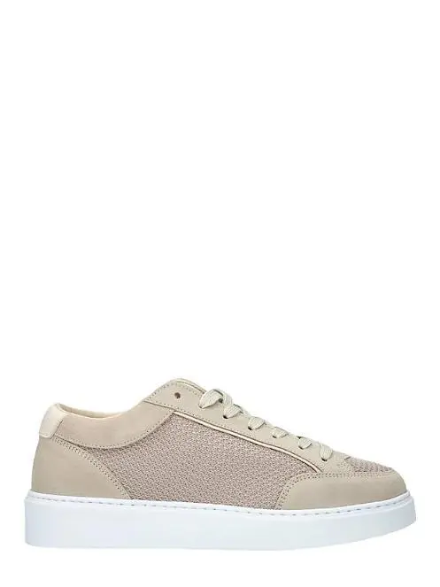 CLEENS Luxor Suede And Mesh Trainers - Beige