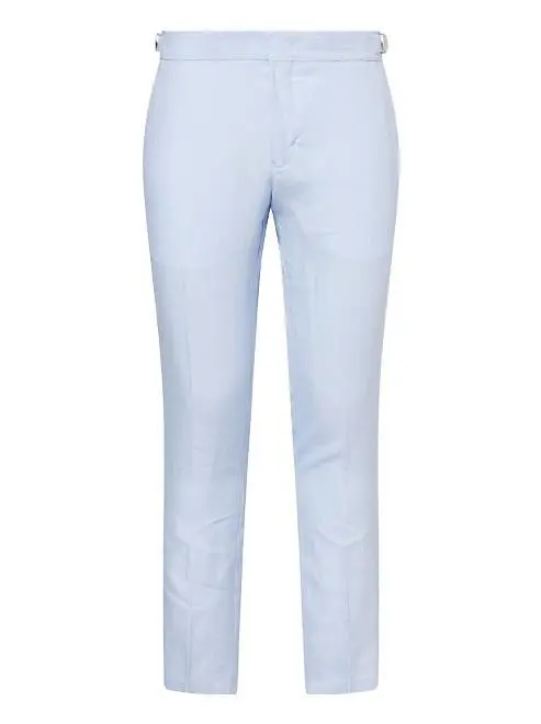 Orlebar Brown Griffon Tapered-leg Linen Trousers - Springwater Blue