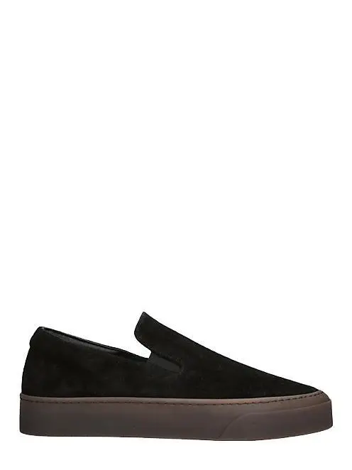 THE ROW Marie H Suede Slip-on Trainers - Blk/brown