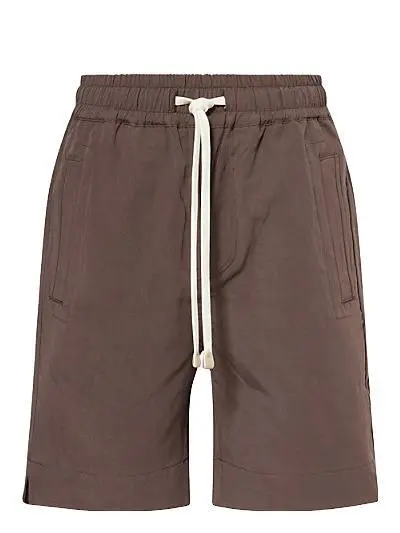 Eleventy Drawstring Linen-blend Shorts - Brown