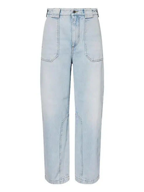 Loewe X Paula's Ibiza Wide-leg Denim Jeans - Washed Blue