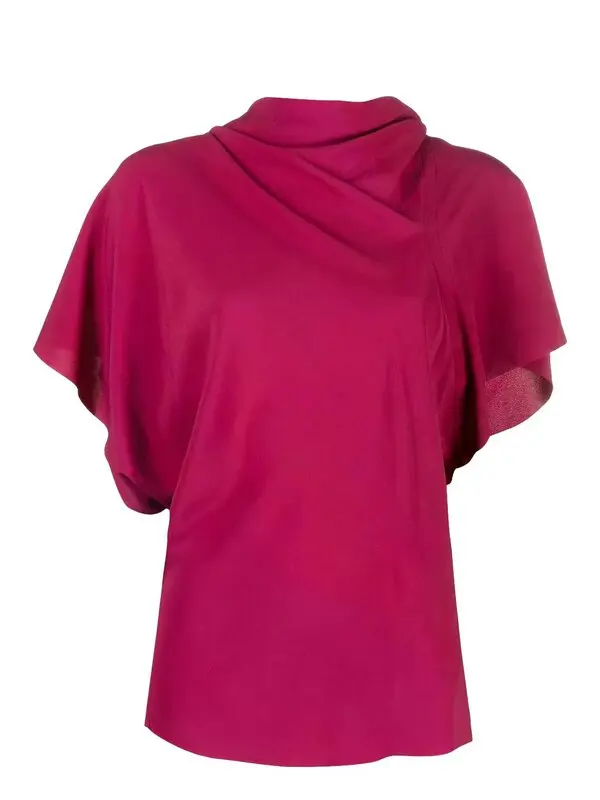 Rick Owens Asymmetric Draped Blouse - Pink