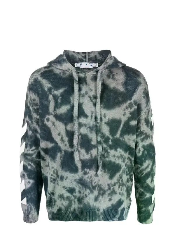 Off-White Arrows-motif Drawstring Hoodie - Grey