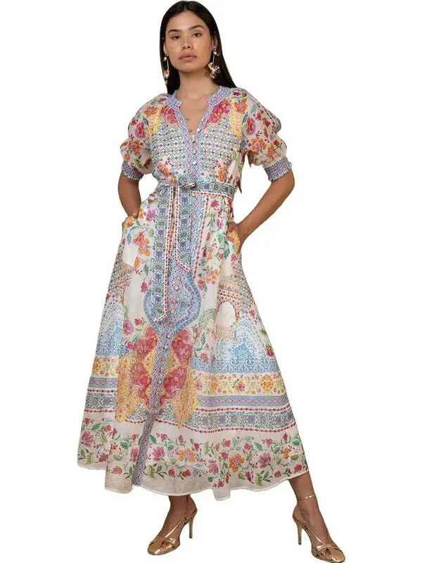 Hale Bob Beline Organza Dress - Neutral
