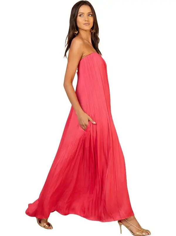 Hale Bob Olympia Charmeuse Maxi Dress - Pink