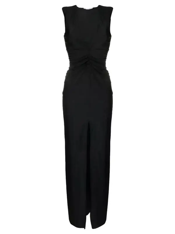 Amen Ruched-effect Maxi Dress - Black
