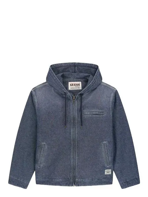 GUESS ORIGINALS Hooded Canvas Utility Jacket - Gmec-light
