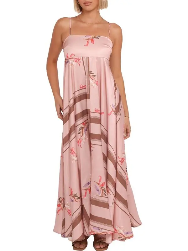 PETAL & PUP Elanor Printed Maxi Dress - Pink Cocoa