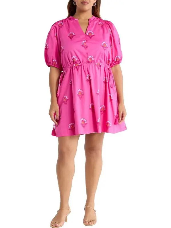 SUGARLIPS Scarlett Floral Mini Dress - Fuchsia-pinks