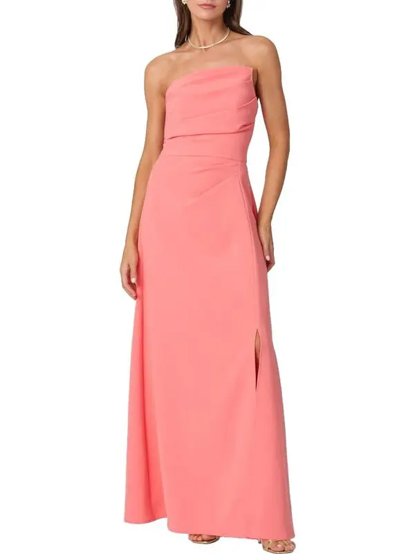 Shoshanna Stretch Crepe Vicki Gown - Mango