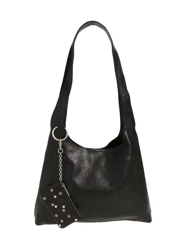 MARGESHERWOOD Halter Hobo Bag - Black Washed Nappa