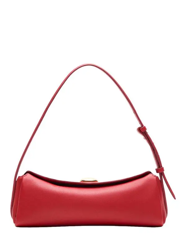 Mango Leather Shoulder Bag - Red