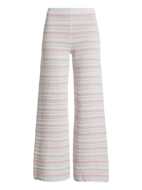 LoveShackFancy Clarabeth Stripe Knit Pants - Marbella Stripe