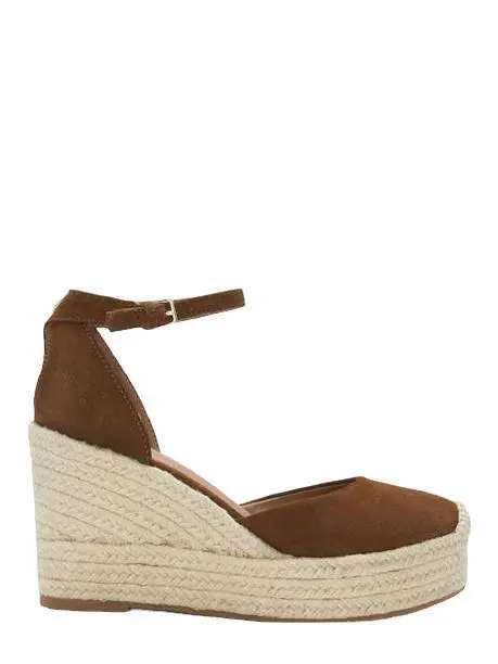 BOSS Madeira Espadrille Platform Wedge Pumps - Medium Brown