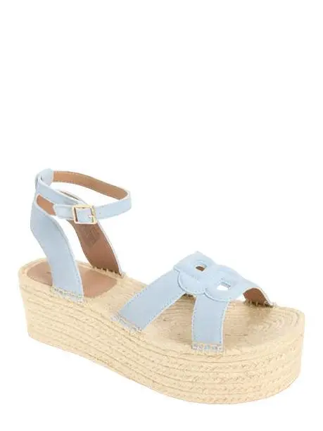 BOSS Machica Espadrille Platform Sandal - Light/pastel Blue