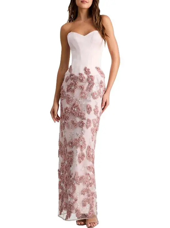 HELSI Julia Embellished Strapless Gown - Blush Pink