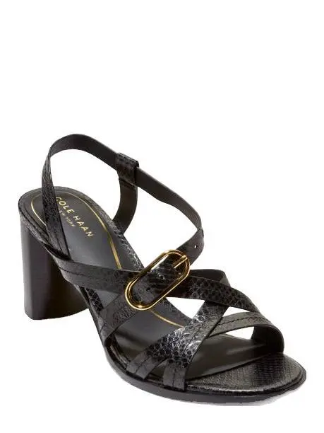 Cole Haan Dillon Slingback Sandal - Black Snake Pr Ltr