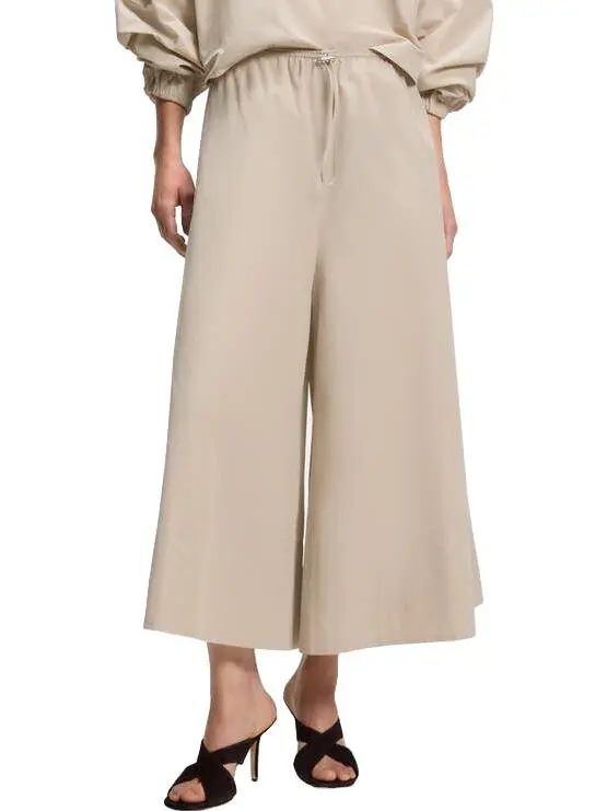 BOSS Tatefa Wide Leg Drawstring Pants - Pumice Air Cotton