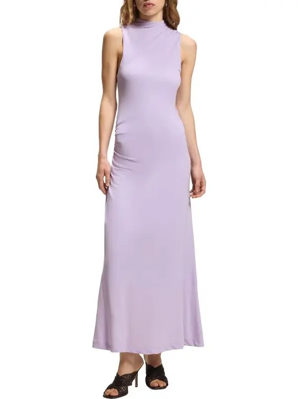 BOSS Eylai Draped A-line Midi Dress - Lavender Tide