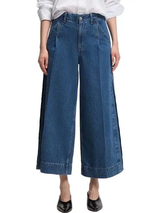 BOSS Ferange Culotte Denim Pants - Blue