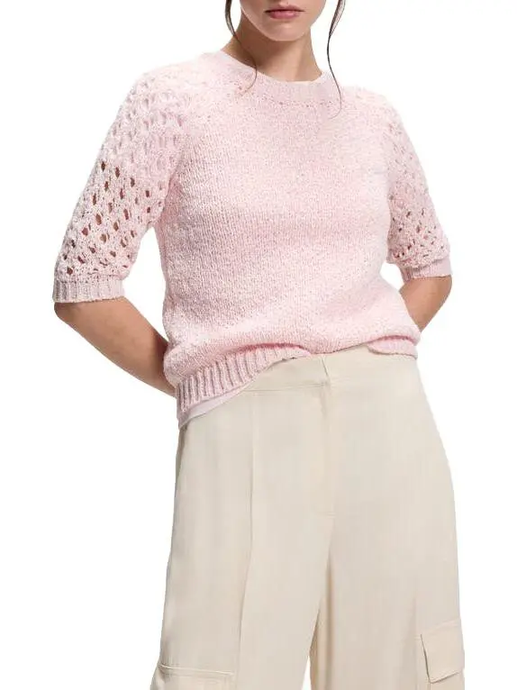 BOSS Fanuka Openwork Sweater - Ocean Rose