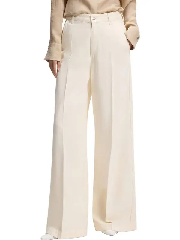 BOSS High Waist Wide Leg Jeans - Soft Cream