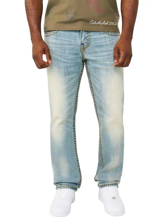 True Religion Ricky Super T Relaxed Straight Leg Jeans - Seagrass Medium Wash
