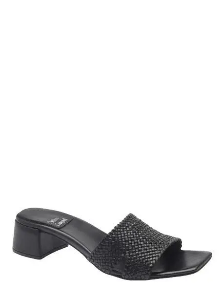 Jeffrey Campbell Coen Leather Slide Sandal - Black