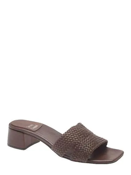 Jeffrey Campbell Coen Leather Slide Sandal - Brown