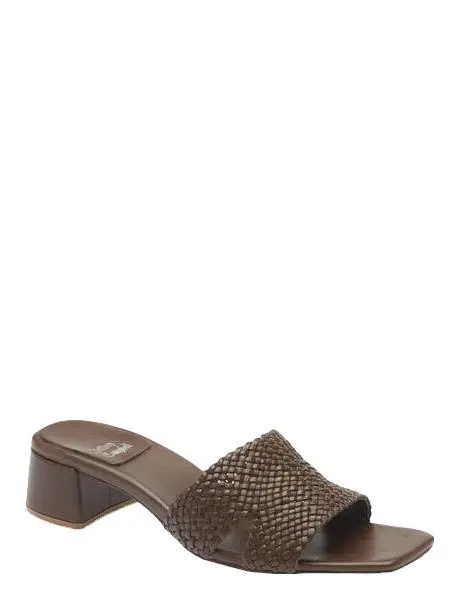 Jeffrey Campbell Coen Leather Slide Sandal - Khaki