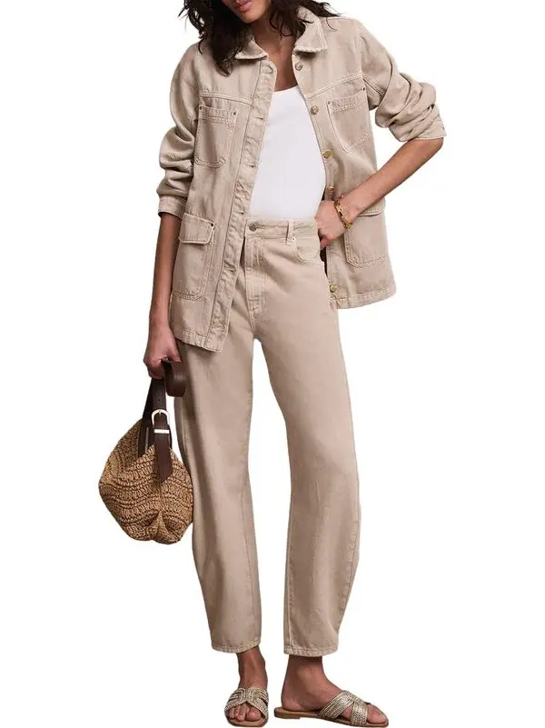 Mint Velvet Balloon Popper Jeans - Neutral