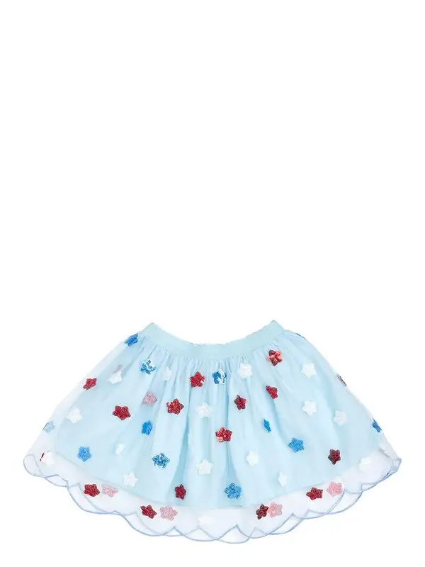 SWEET WINK Sequin Stars Tulle Tutu - Light Blue