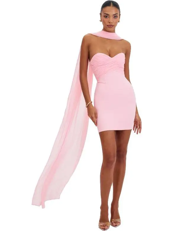 MISS CIRCLE Olivia Strapless Mini Dress - Pink