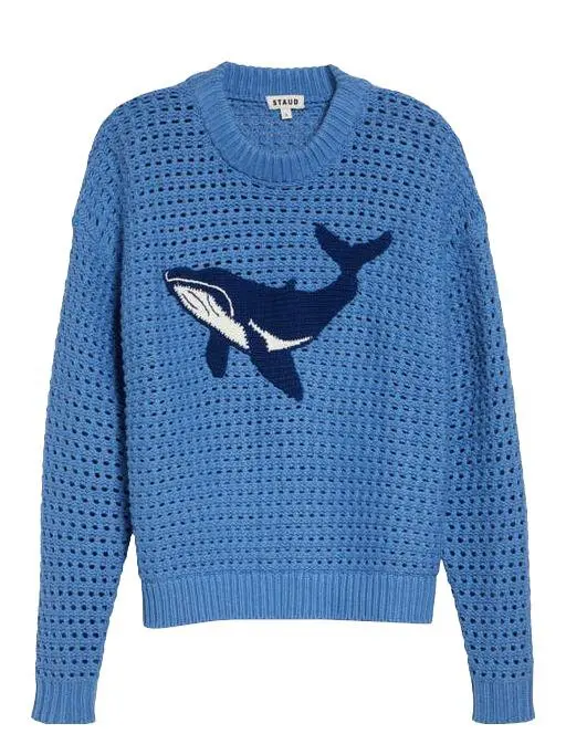 Staud Giada Graphic Sweater - Whale