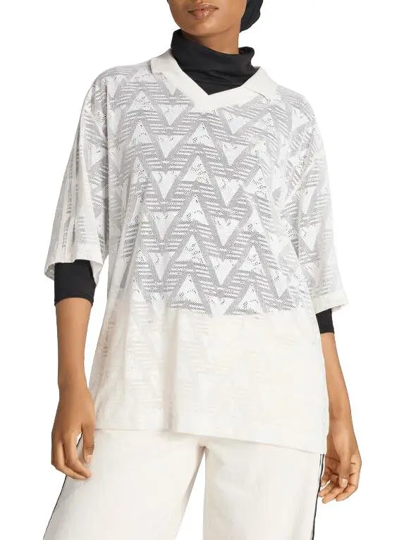 ADIDAS ORIGINALS Oversize Lace Football Jersey - Cloud White