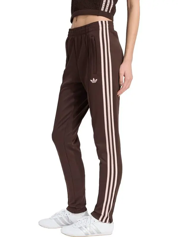 ADIDAS ORIGINALS Sst 3-stripe Classic Track Pants - Aurora Coffee/sandy Pink/