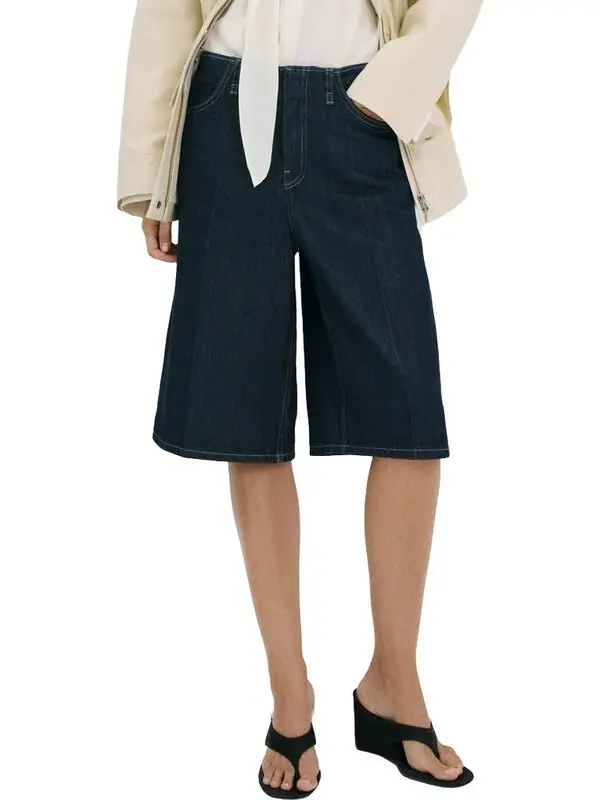 Mango Bermuda Shorts - Open Blue