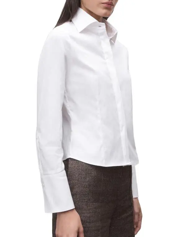 Mango Button-up Shirt - White