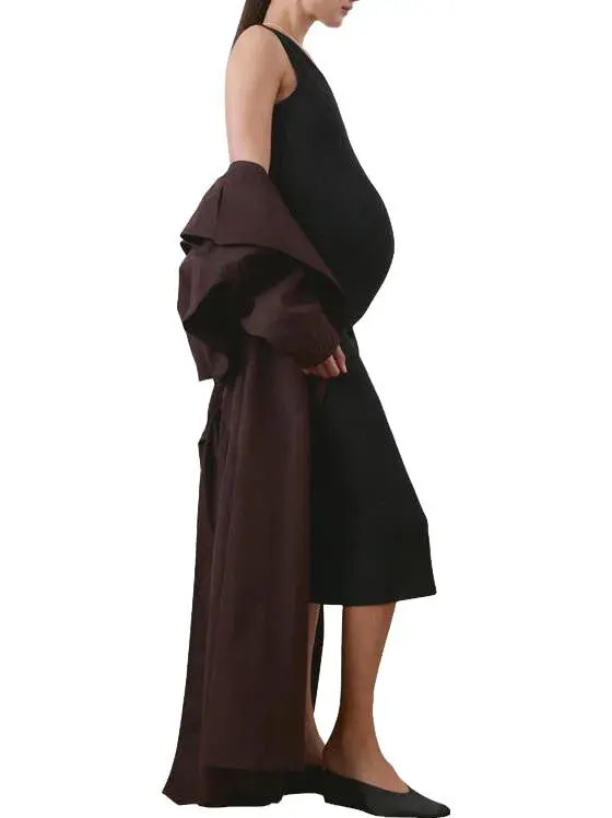 Mango V-neck Sleeveless Maternity Dress - Black