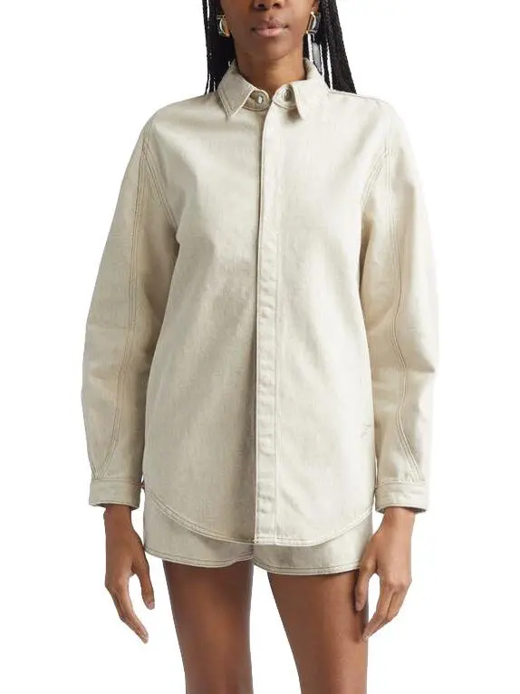 Jacquemus La Chemise Amelo De-nîmes Denim Shirt - Light Beige