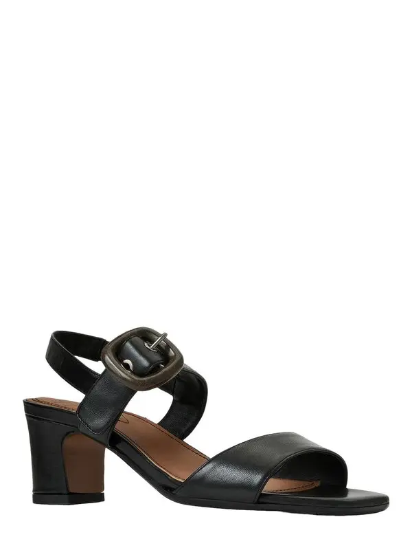 Aquatalia Luca Slingback Sandal - Black Leather