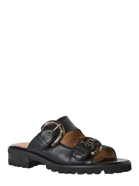 Aquatalia Montirone Sandal - Black Leather