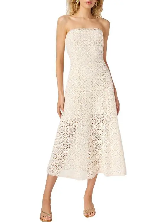 Cami Nyc Lisboa Strapless Midi Dress - Ceramic
