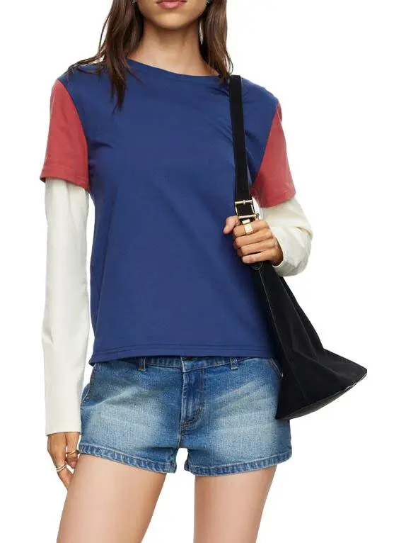 Lioness Layered Long Sleeve T-shirt - Twilight